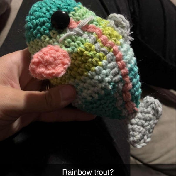 PATTERN: Ripple the Rainbow Trout Pattern - Amigurumi Rainbow Trout ...