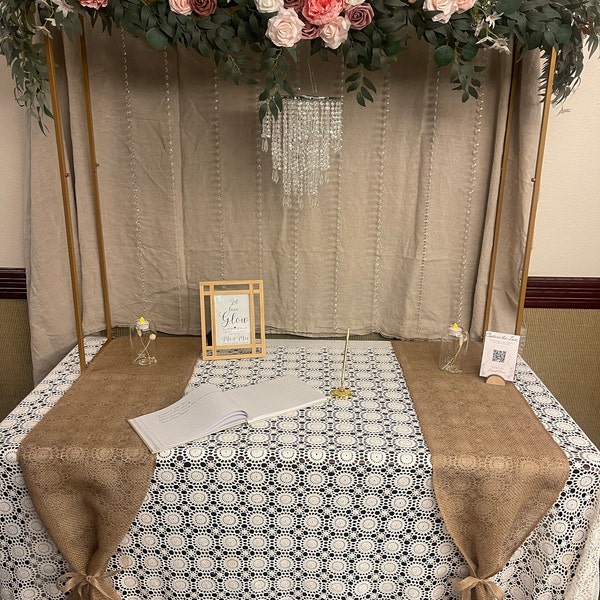 48" | Adjustable Over the Table Stand, Square Metal Arch, Wedding Decor ...