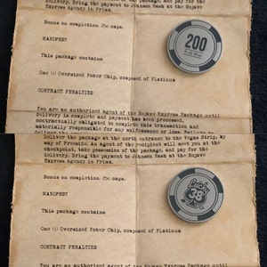 Fallout New Vegas the Platinum Chip Replica - Etsy