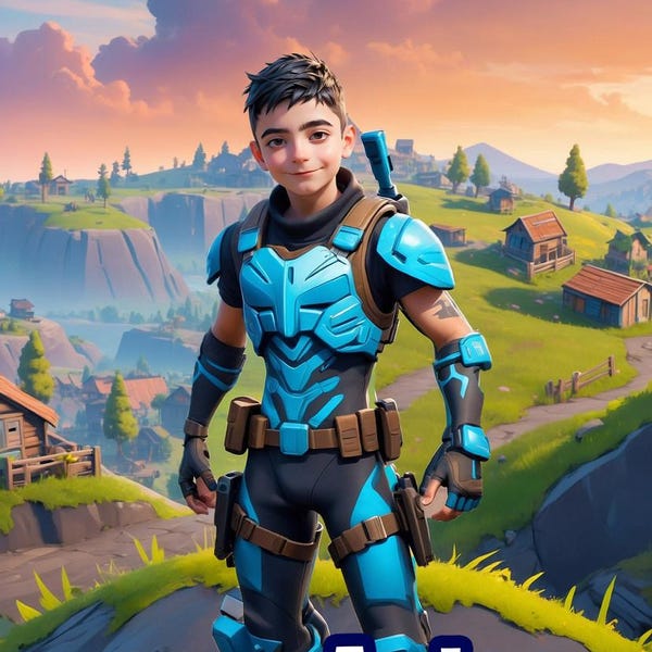 Custom Gamer Portrait From Photo, Personalized Game Character, Gamer ...