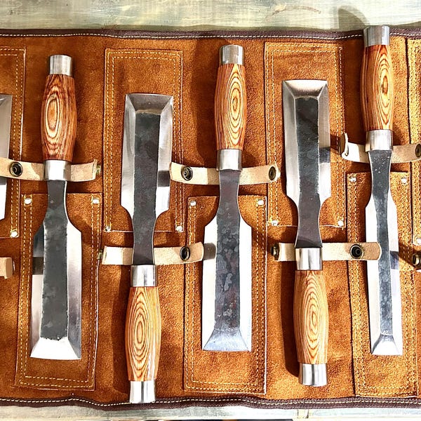 Chisel Set, Woodworking Chisel Set,07(seven) Pieces Hand Forged Chisel ...