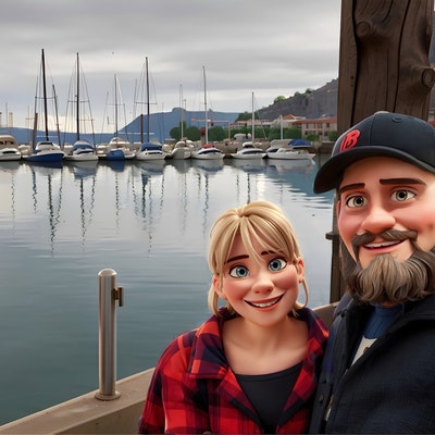 Pixar Style Portrait From Photo, Digital or Printed Custom Portrait ...