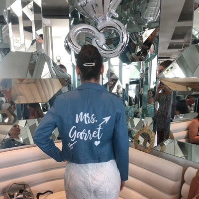 Custom Mrs. Leather Jacket Iron on Heat Transfer, Mrs. Jacket, Mrs. Denim Jacket, Personalized ...