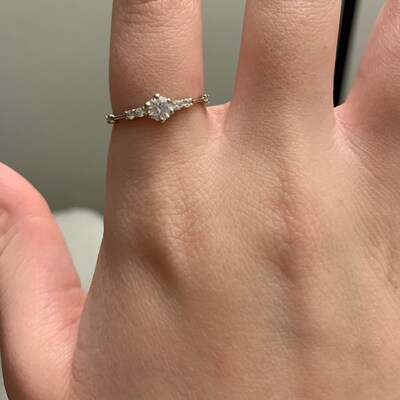 Simple & Dainty 925 Sterling Silver Promise Ring for Her, Unique Womens ...