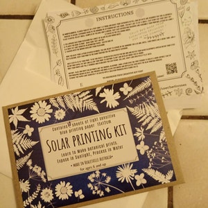 DIY Solar Printing Kit , Craft Kit , Cyanotype , Kit , Solar Printing ...