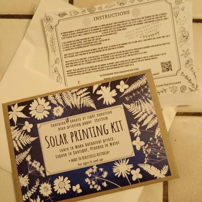 DIY Solar Printing Kit , Craft Kit , Cyanotype , Kit , Solar Printing ...