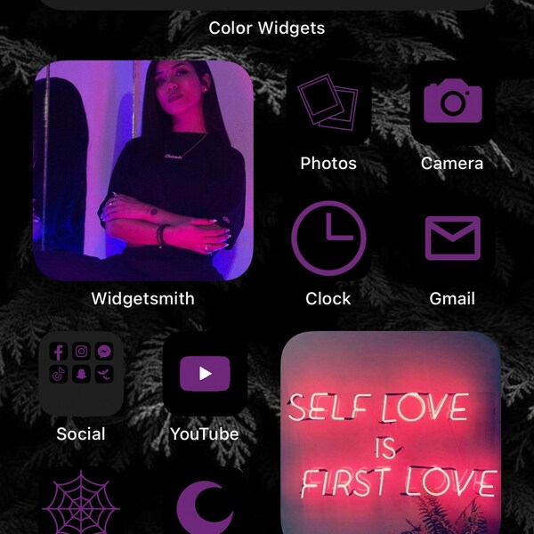 Spooky Icon Pack | IOS14 Homescreen | Pink and Black | 35 iPhone Icons ...