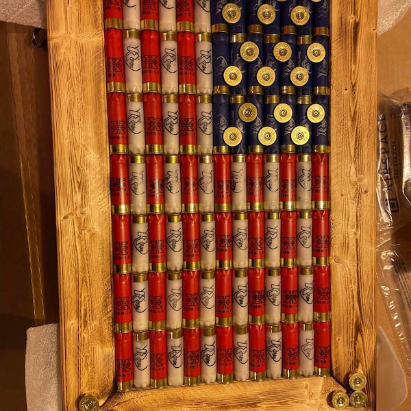 Large Shotgun Shell American Flag - Etsy