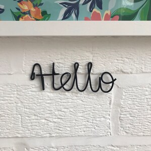 Knitted Names and Words Wool Wire Words Personalised Wall | Etsy UK