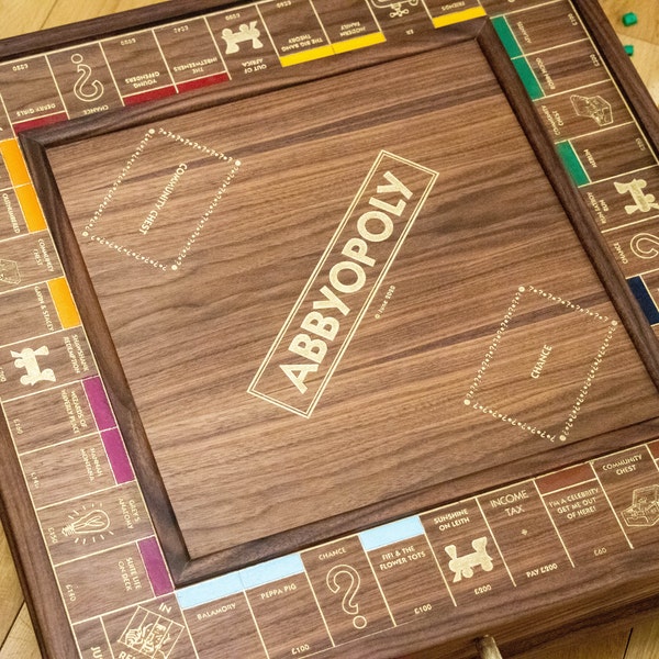 Bespoke, Luxury Wooden Monopoly Board - Etsy
