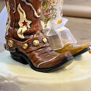 Boot Cake Topper, Wedding Cake Topper, Rustic Boot Cake Topper, Western ...