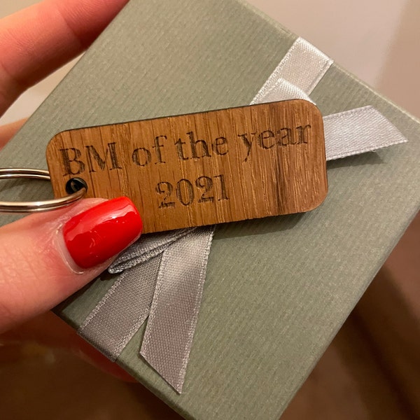 Personalised Keyring, Housewarming Gift, Wooden Keychain, Hotel ...