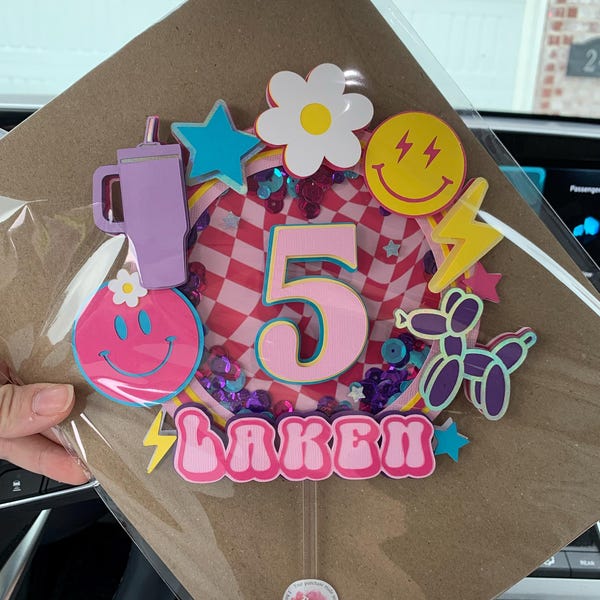 Roller Skate Shaker Cake Topper, Rolling Into Birthday Party, Skates ...