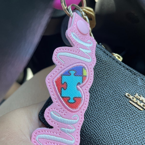Autism Mom Keychain, Autism Mom Key Chain, Autism Mom Keyring, Mom ...