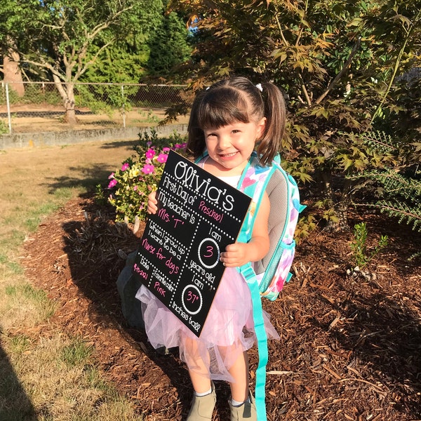 Chalkboard First and Last Day of School Sign - 1st & Last Day ...