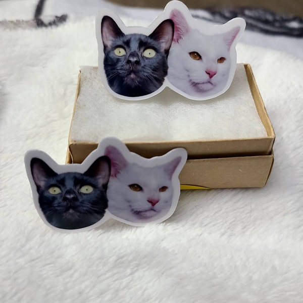 Custom Pet Pin | Personalized Dog Acrylic Brooch | Custom Cat Photo ...