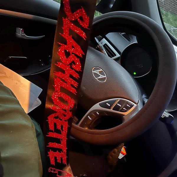 Slashlorette Sash, Gothic Bridal Sash, Bachelorette Sash, Future Mrs ...