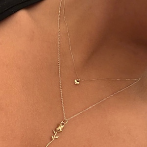 Gold Chain Necklace, Solid Gold Chain, Tiny Gold Chain, Dainty Gold ...