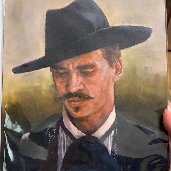 Doc HOLLIDAY, PRINT From Oil Painting - XL - 13 X 15" L - 11 X 12.8" M ...