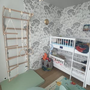 MAMOI® Swedish Ladder, Wooden Gorilla Gym for Kids, Indoor Baby ...