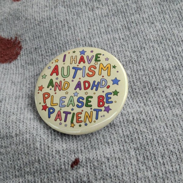 Please Ask Before You Touch Me Sensory Overwhelm Badge Pin - Etsy