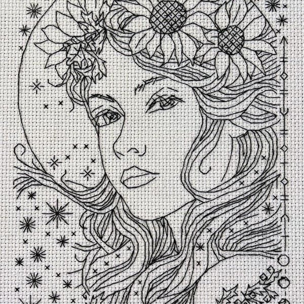 7 Archangel Sigils Day Clock Modern Cross Stitch Pattern Blackwork ...