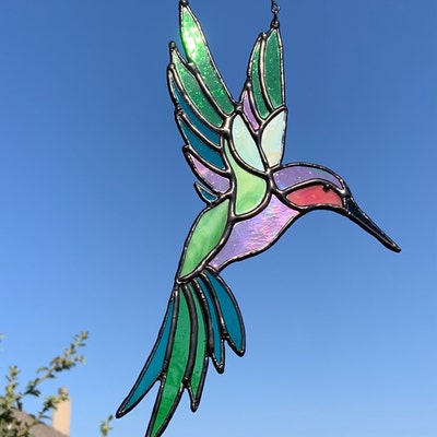 PATTERN X2 Hummingbirds Stained Glass Pattern PDF Digital Download ...