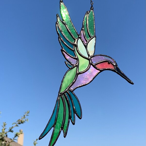 PATTERN • X2 Hummingbirds Stained Glass Pattern • PDF • Digital ...