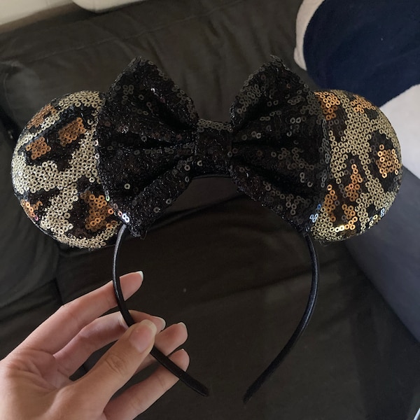 Leopard Minnie Mouse Ears, Mickey Mouse Safari, Leopard Mouse Ears ...
