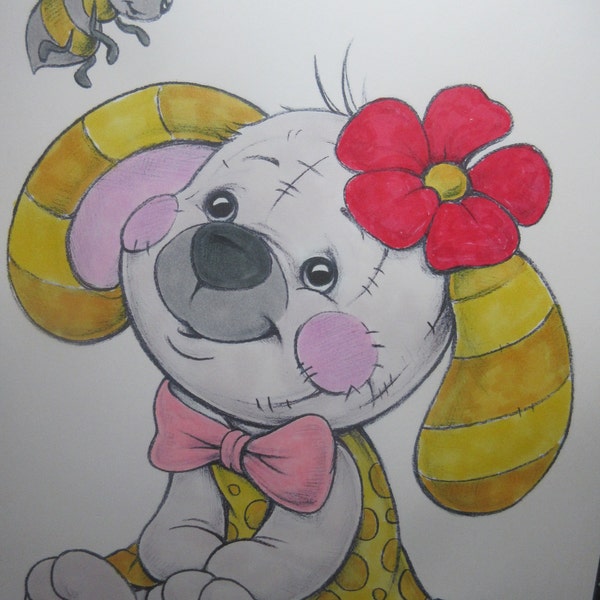 Bee | Mariola Budek - Coloring Page | Printable Adult Kids Cute ...