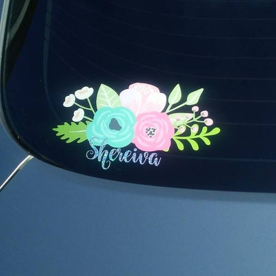 Pastel Bouquet Decal Pink Floral Decal Sticker Trendy Sticker Corner ...