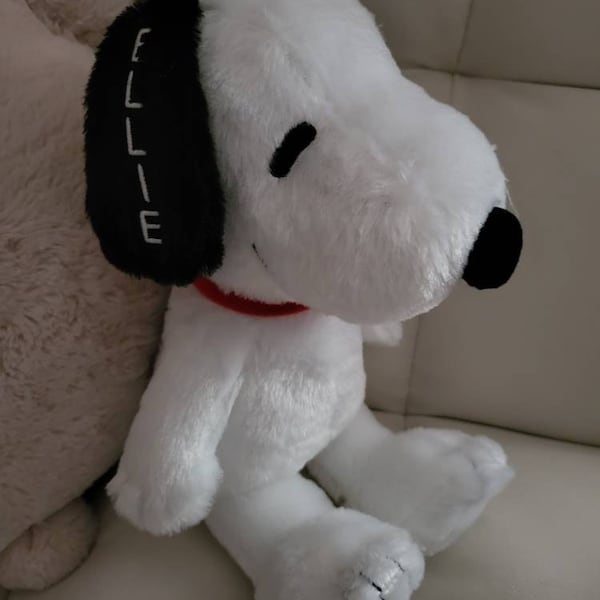 Personalized Snoopy Plush With Name Stuffed Toy Animal Embroidered - Etsy