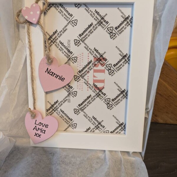 Handcrafted Personalised Nanny and Me Photo Picture Frame Keepsake ...