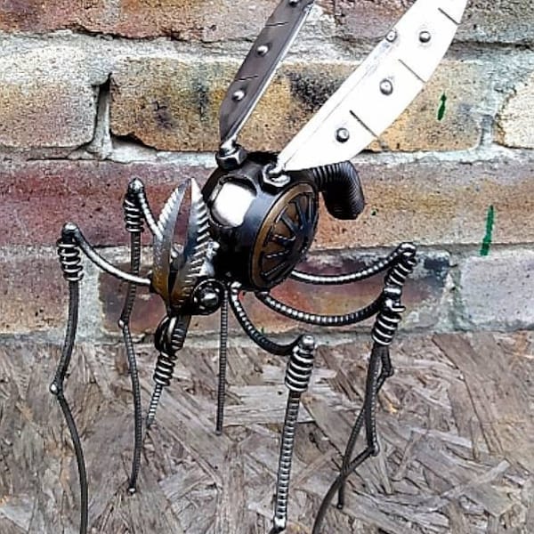 Metal Sculpture Wasp, Black Wasp America. Art Wasp Figurine. Welded ...