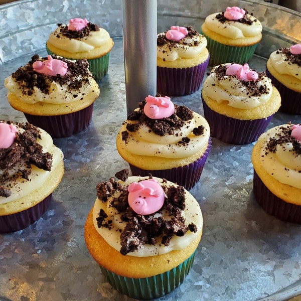 Made to Order | 1 Dozen Royal Icing Pigs | 1 Inch | 12 Pieces | Edible ...