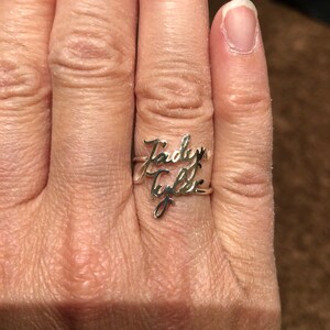 Dainty Paper Clip Chain Ring in Gold Sterling Silver Rose - Etsy