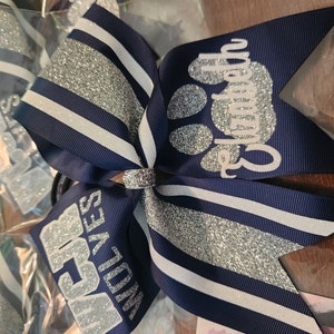The Rory Glitter Cheer Bow Customized in Your Team Colors and - Etsy