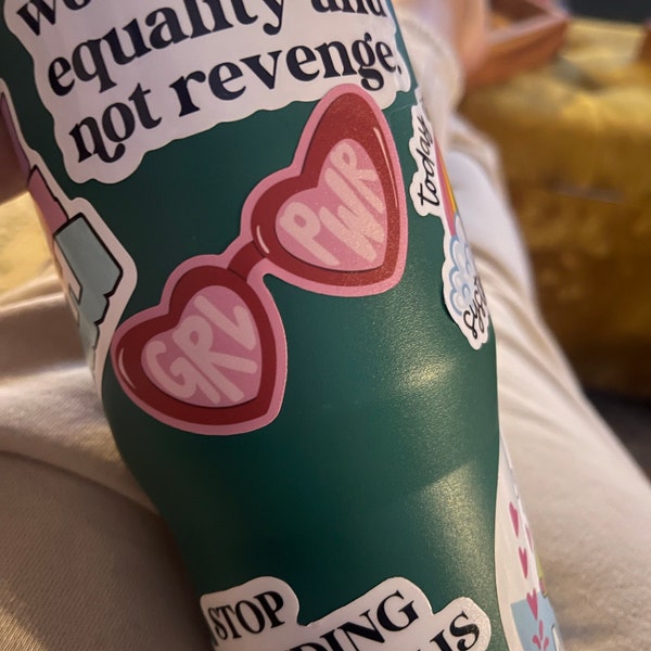 Girl Power Sticker | Vinyl Laptop Sticker, Vinyl Water Bottle Sticker ...