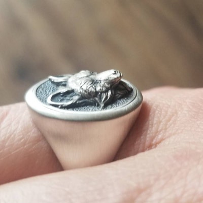 Fox Ring Animal Signet Women's Accessory Silver Jewelry Gift for Her ...