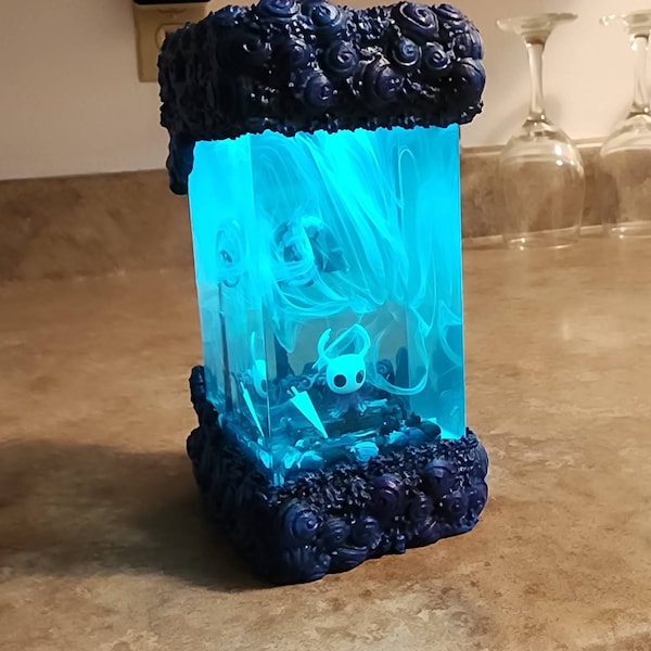 Shark Vs Kraken Fight Diorama Megalodon Hunting Ocean Theme Epoxy Lamp ...