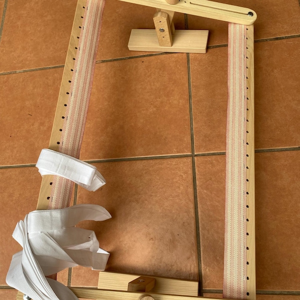 Tambour Embroidery Frame With Stand, Wooden Cross Stitch Hoop on Holder ...