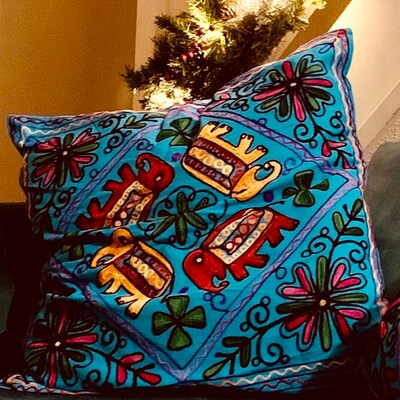 Indian Wall Hanging Tapestry Multicolour Embroidered Table Runner ...