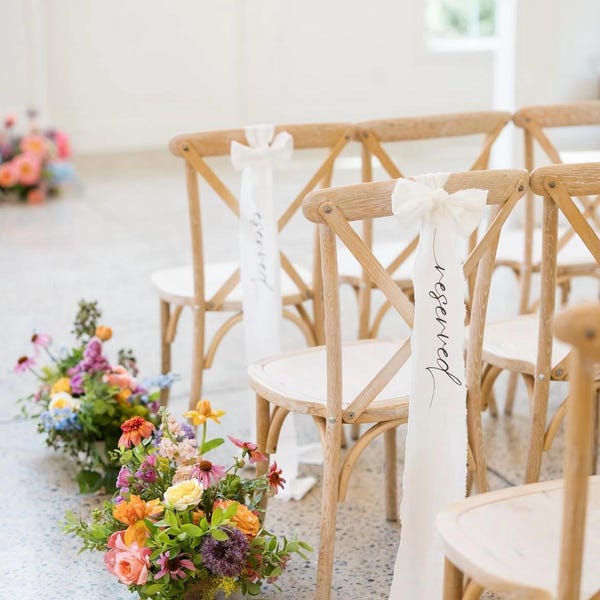 RESERVED in Memory - Memorial Chair Sign, Memorial Wedding Sign ...