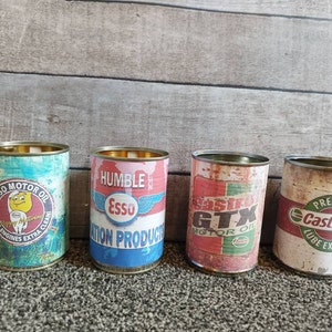 Rusteze Cars Racing Labels Motor Oil Tin Can Party Themed Prints Set of ...