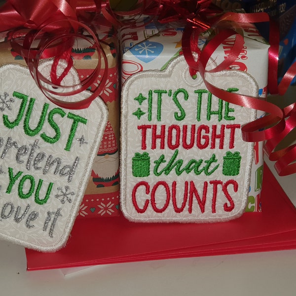 Funny Holiday Gift Tags I "machine Embroidery Designs" (set of Six ...