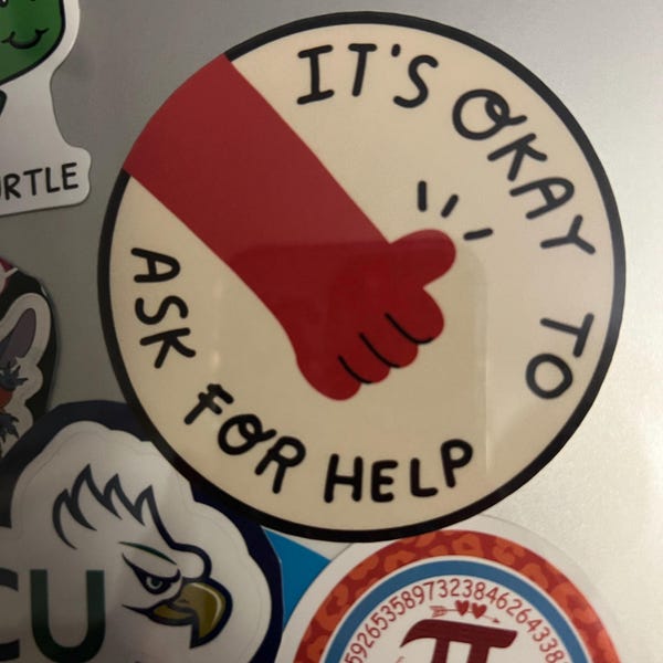 It's Okay to Ask for Help Sticker, Mental Health Sticker, Therapist ...