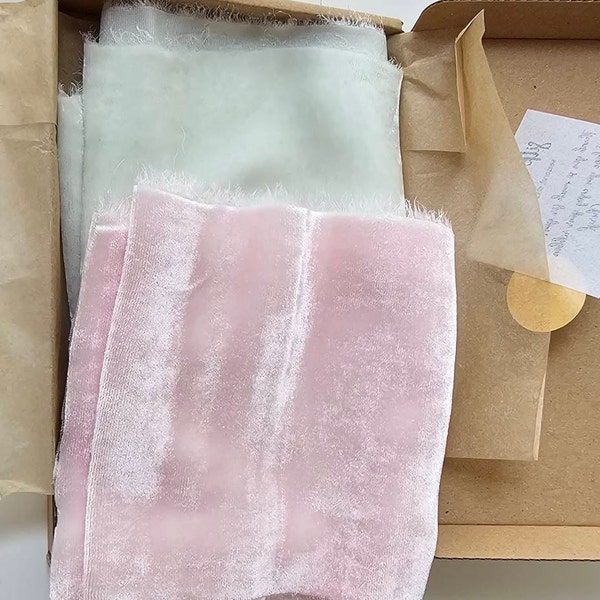 Pale Leaf Green Silk Velvet Ribbon - Hand Dyed Silk Velvet Ribbon ...