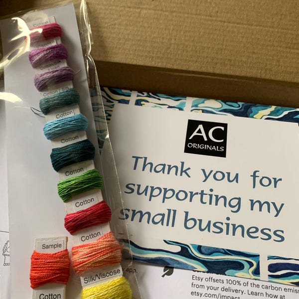 Hand Dyed Embroidery Thread, Set of 10 Colours, Variegated Threads ...