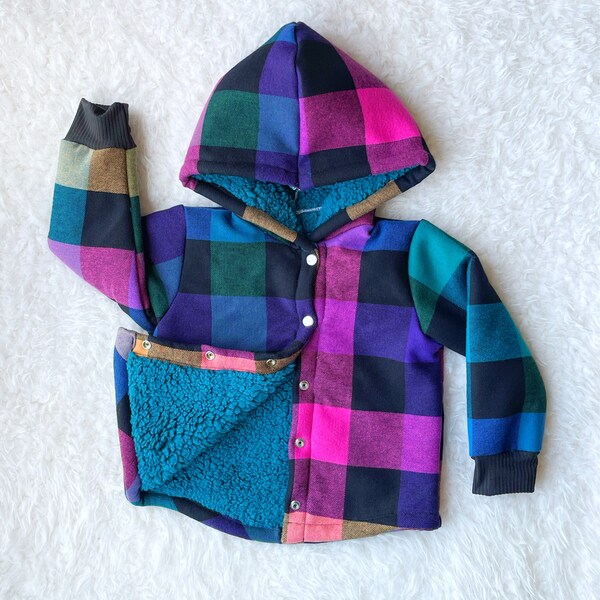 Kid's Shirt Jacket PDF Sewing Pattern | Kid's Shacket Pattern - Etsy