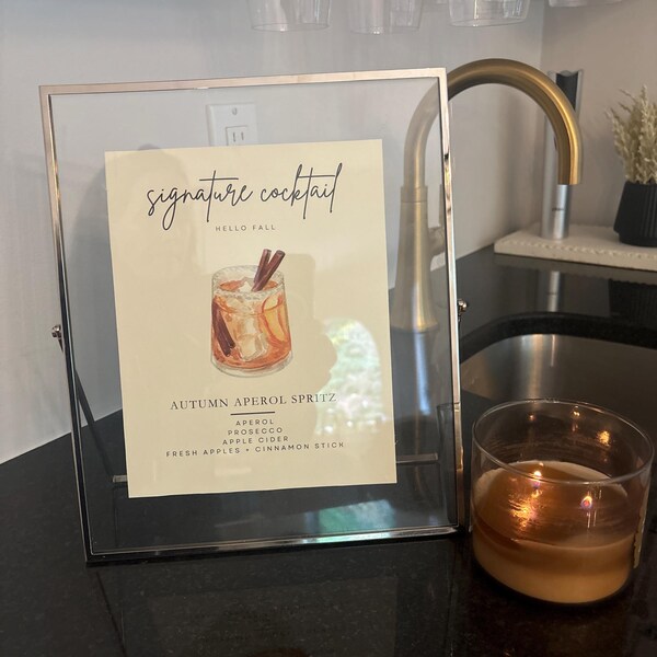 Thanksgiving Bar Sign | Signature Drinks | Signature Cocktail Sign ...